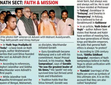 How Nath Sect Catalysed Ayodhya Temple Movement Lucknow News Times
