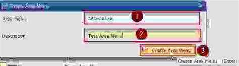 how to create area menu and user menu in sap