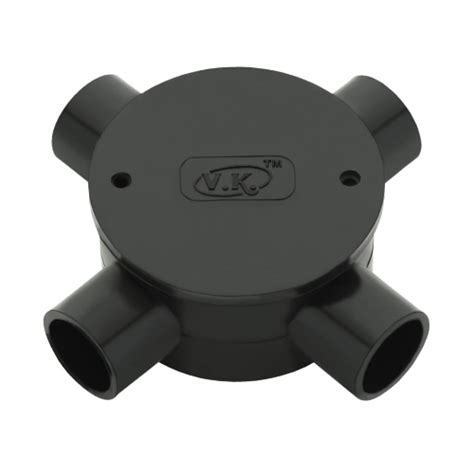 Black 4 Way Pvc Junction Box At Best Price In Rajkot V K Plastic