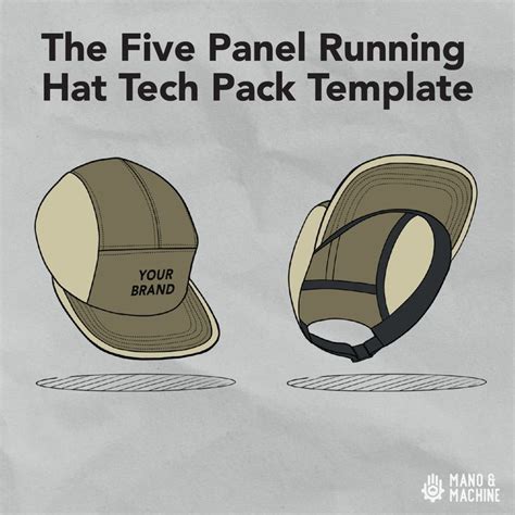 The Five Panel Running Hat Tech Pack Template Templates Tech Pack Hats