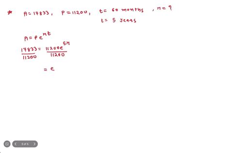 Solved Use The Continuous Compound Interest Formula To Find The Indicated Value A 817 089 P