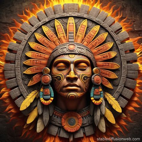 Realistic Aztec Sun God Stable Diffusion Online