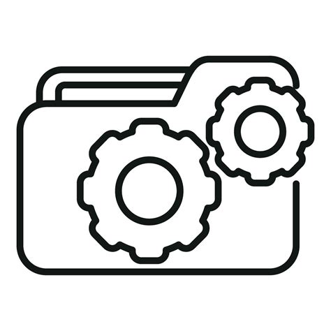 Folder Data Api Icon Outline Vector Monitor Hosting Mobile 35141502