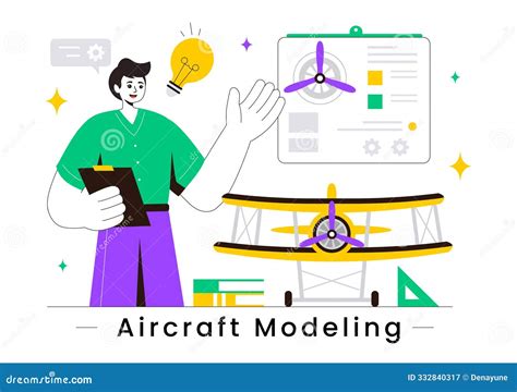 Aircraft Modeling Concept Tiny Male And Female Characters Assembling