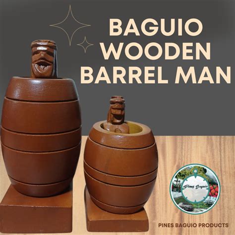 Baguio Decor Wooden Barrel Man Shopee Philippines