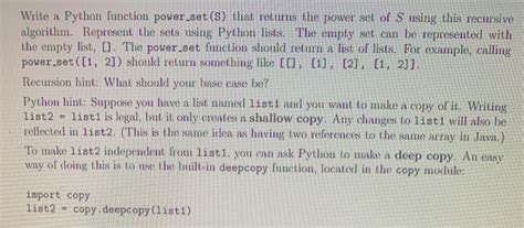 Solved Python Recursively I Want To Do This Using The Chegg Com