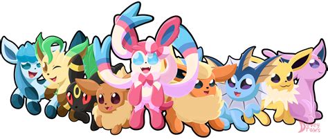 Eeveelutions Chibi By Doveydraws On Deviantart