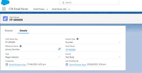 How To Create Field Parser Ctk Email Parser
