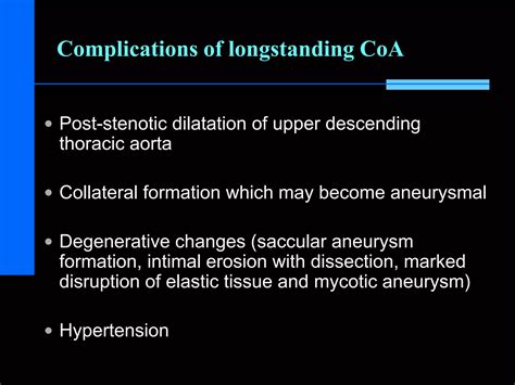 Coarctation Of Aorta Pptx