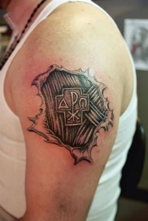 Med Tech Запись со стены Ripped Skin Tattoo Tattoos For Guys Arm