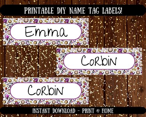 Desk Name Labels Classroom Name Labels Cubby Label Name Tags Back To School Printable