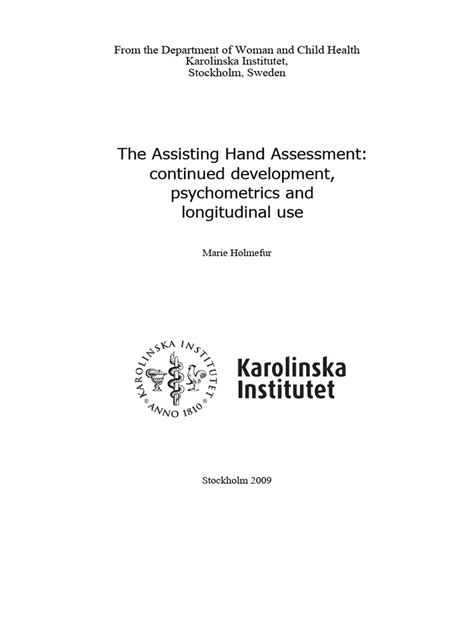 Thesis Pdf Validity Statistics Cerebral Palsy