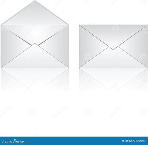 Illustration Of Envelopes Open And Closed Stock Vector Illustration