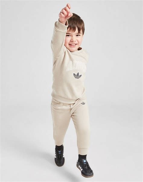 Brown Adidas Originals Varsity Crew Tracksuit Infant Jd Sports Uk