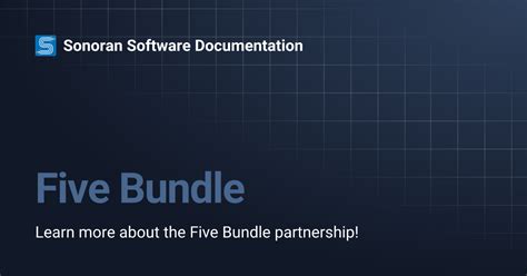 Five Bundle Store Sonoran Software Documentation