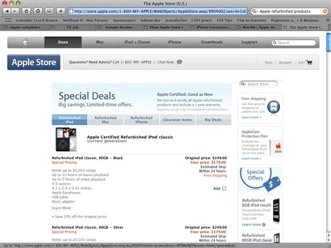 Refurbished Ipods Ipod Touches And Nanos At The Apple Store Apple Gazette