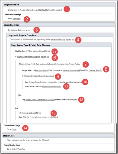 Creating A Project Server Looping Approval Workflow Using Spd 2013part
