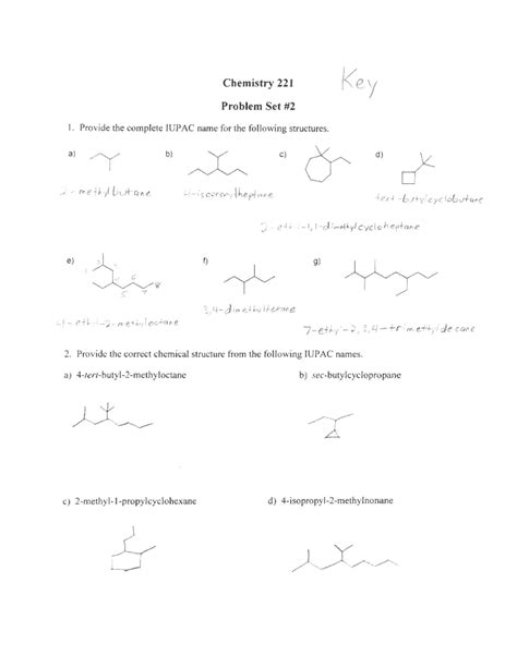 Problem Set 2 Key Chem 221 Studocu