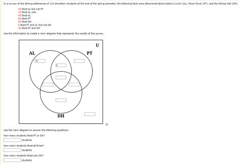 Solved 25 Liked AL But Not PT 15 Liked AL Only 45 Liked AL Chegg