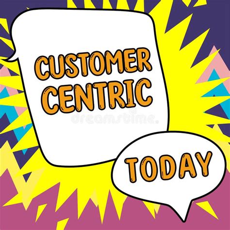 Writing Displaying Text Customer Centric Business Approach Process Of