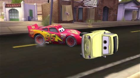 Disney Pixars Cars Movie Game Sleepy Mcqueen 73 Helping Luigi Mid