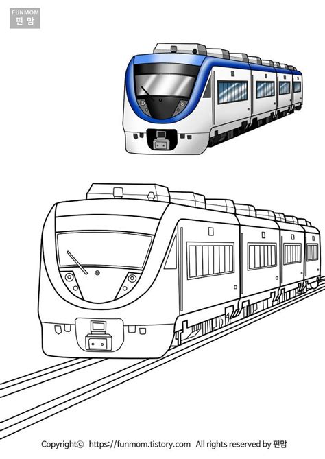 기차 색칠공부 프린트 도안자료 기차 기차 그림 색칠 활동