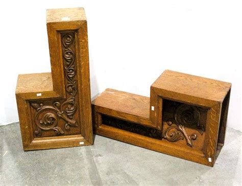 Multi Level Display Stands With Carved Inserts 27 X 14 X 8 Each