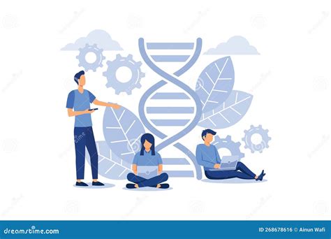 Nanotechnology Digital Structure Of Dna Stock Vector Illustration
