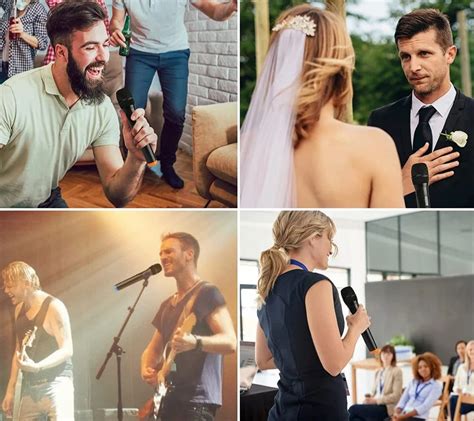 Uhf Wireless Unidirectional Microphone Handheld Mic With Receiver Duel Cordless Black At Rs