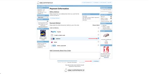 testing new paypal module latest api 2 0 on front end for oscommerce