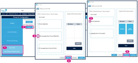 security how to start with stm32cubemx oemirot boot path on stm32h573