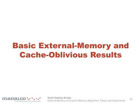 PPT External Memory And Cache Oblivious Algorithms Theory And Experiments PowerPoint