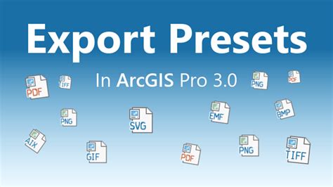 New Export Presets In Arcgis Pro