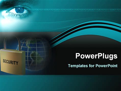 Image Represents Global Security Powerpoint Template Background Of
