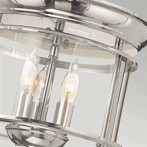 Buy Hinkley Gentry 3 Light Flush Polished Nickel Ceiling Light