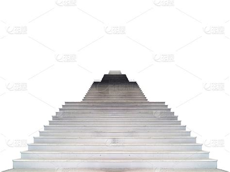 商务 楼梯 白色 无人 建筑结构 台阶楼梯 白色背景 背景分离 泰国 图像