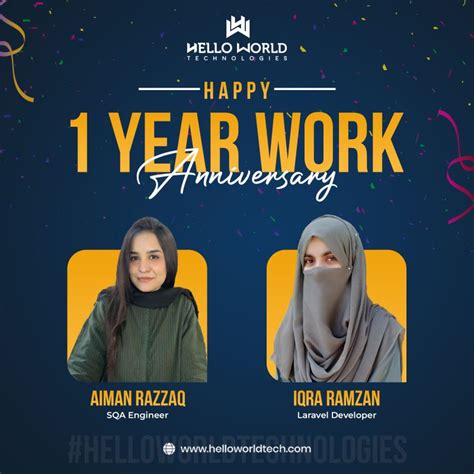 Hello World Technologies On Linkedin 1yearathelloworld Employeeappreciation