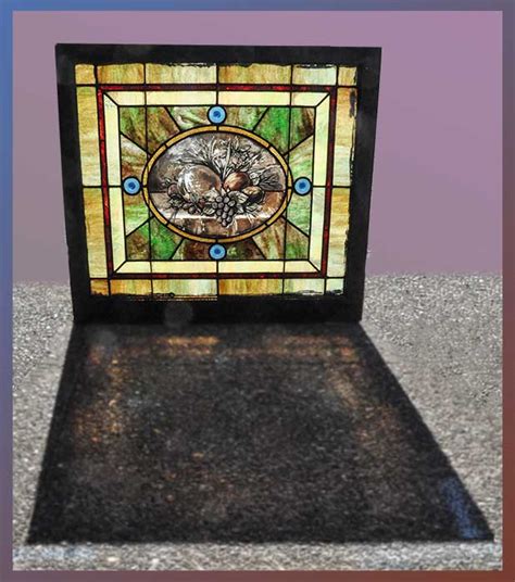 Painted And Fired Glass With Rondelles Wooden Nickel Antiques