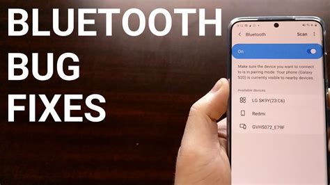 Fixing Samsung S Galaxy S20 Bluetooth Connection Issues YouTube
