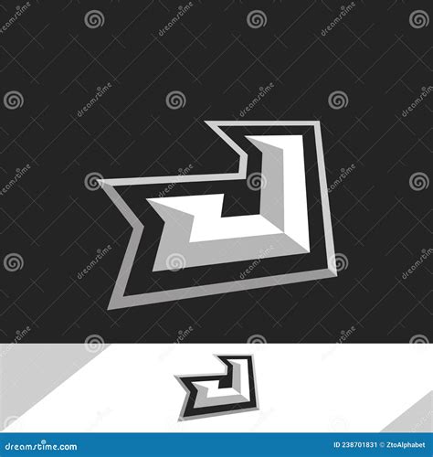 Esport Logo Game Letter J Gaming Badge Stock Vector Illustration Of