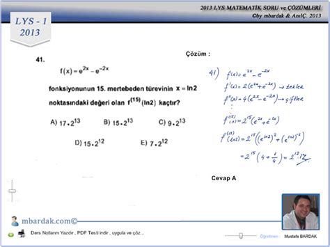mbardak LYS Matematik Soru ve Detaylı Çözümleri