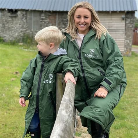 Equidry All Rounder Jacket With Fleece Hood Hunter Greengrey