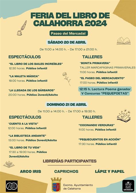 La Feria Del Libro Se Celebra Los Días 20 Y 21 De Abril En El Paseo Del