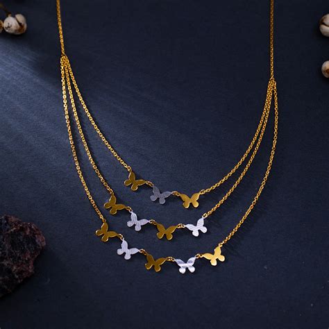 Buy Meher Multi Layered 22KT Gold Necklace Online CaratLane