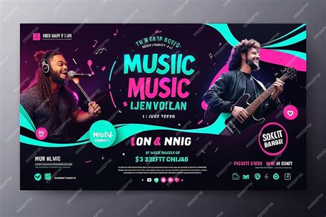 Premium Photo Live Music Concert Banner Template For Social Media