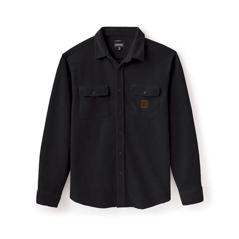 Brixton Bowery Ls Arctic Stretch Fleece Black South Tree Skateshop