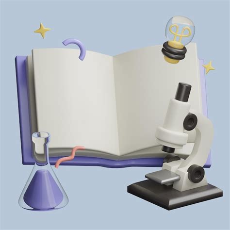 Premium Psd A Book And A Microscope Are Next To A Book For Science