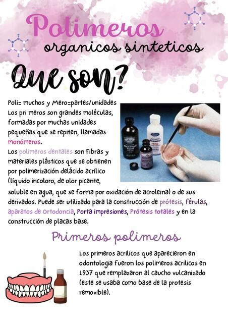 Polímeros Organico sintético El palacio de los dientes uDocz