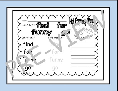 Mixed High Frequency Word Practice Pre Primer Words Made By Teachers