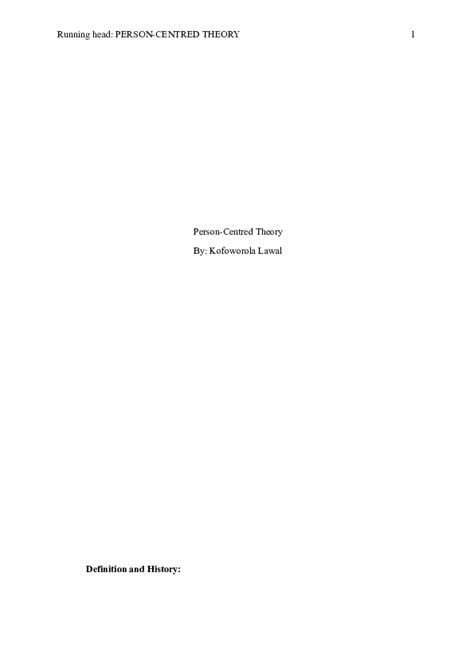 Doc Client Centered Theory